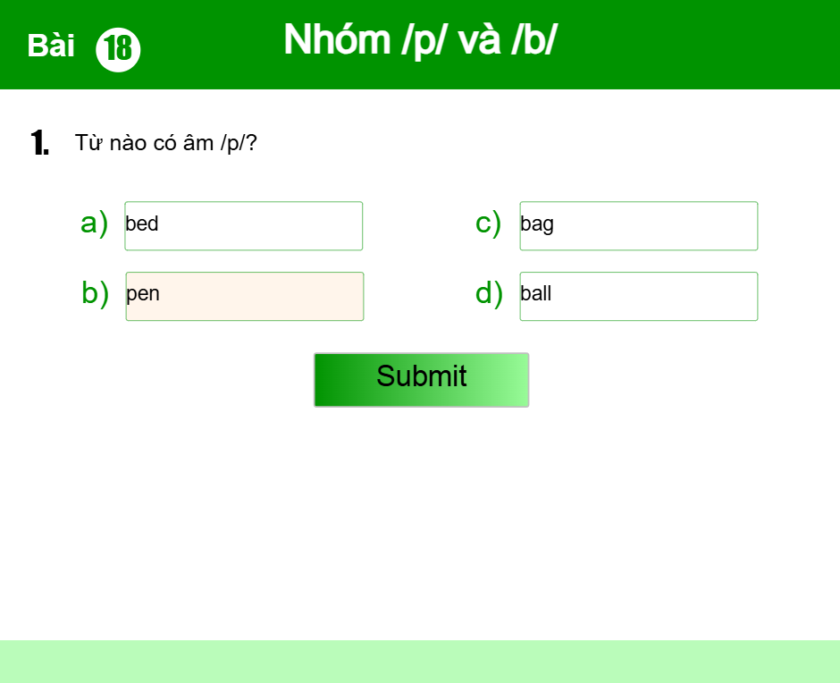 Bảng chữ cái IPA học tiếng anh - Phân biệt /p/ và /b/